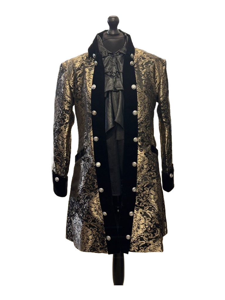Renaissance coat in gold king brocade | Mens | UK Retail | Burleska.co.uk